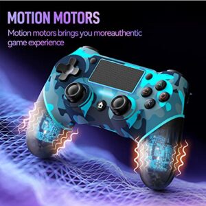 JORREP Wireless Controller for PS4, Remote Controller Compatible with PS-4/Slim/Pro, Wireless Gams Controller with Dual Vibration, 6-Axis Motion, Audio Function, Mini LED Indicator