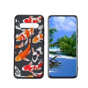 HEOLCULWO Compatible with LG V60 ThinQ 5G Phone Case, Koi-Fish-27 Case Silicone Protective for Teen Girl Boy Case for LG V60 ThinQ 5G