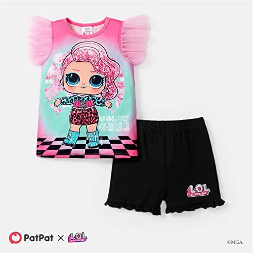 L.O.L. Surprise! Kid Girl 2pcs Tee and Print Shorts Set Pink Kids: 6-7 Years