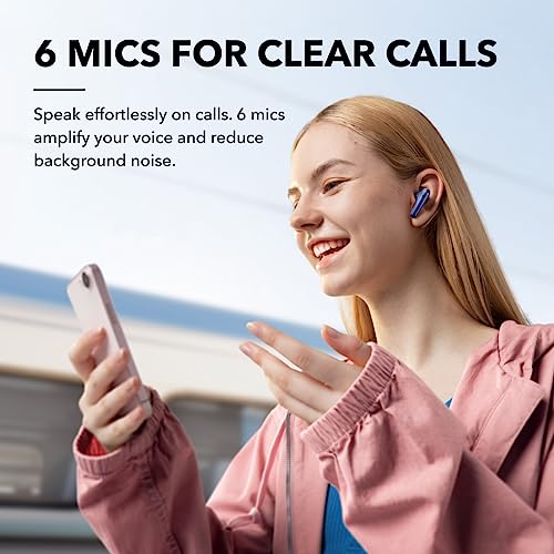 soundcore by Anker Liberty 4 NC Wireless Noise Cancelling Earbuds, 98.5% Noise Reduction, Adaptive Noise Cancelling to Ears and Environment, Hi-Res Sound, 50H Battery, Wireless Charging, Bluetooth 5.3