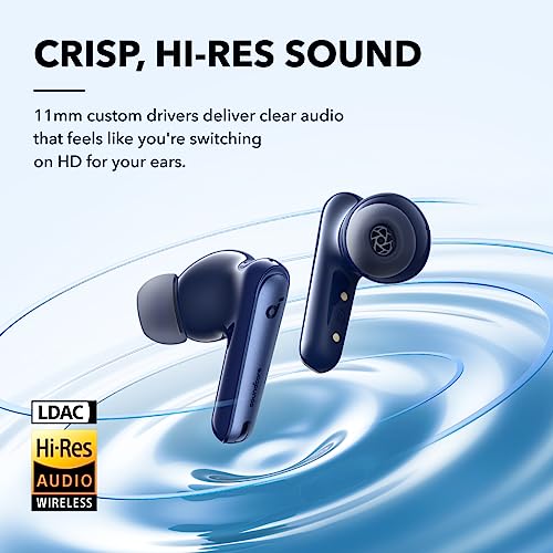 soundcore by Anker Liberty 4 NC Wireless Noise Cancelling Earbuds, 98.5% Noise Reduction, Adaptive Noise Cancelling to Ears and Environment, Hi-Res Sound, 50H Battery, Wireless Charging, Bluetooth 5.3