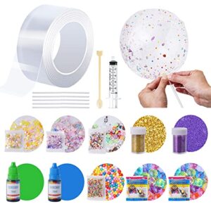 nano tape bubble kit for kids, (9.84ft × 2inch) nano tape plastic bubbles balloon diy craft kit elastic bubble nano creativity tape fidget party favors gifts for girls boys