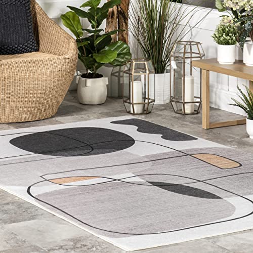 nuLOOM Lilja Abstract Indoor/Outdoor Machine Washable Area Rug, 8' x 10', Multicolor