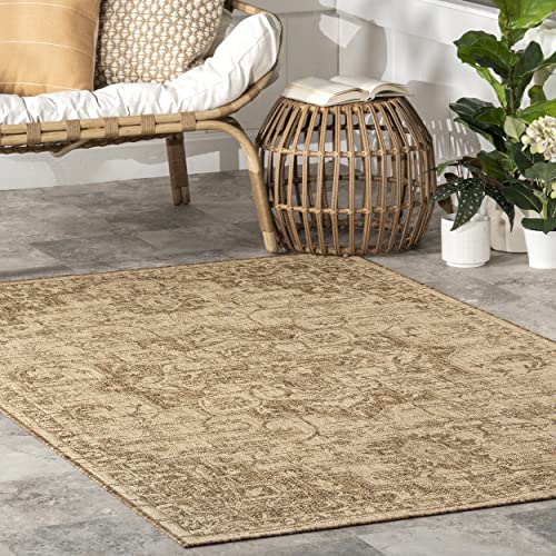 nuLOOM Becki Traditional Medallion Indoor/Outdoor Area Rug, 8' x 10', Beige