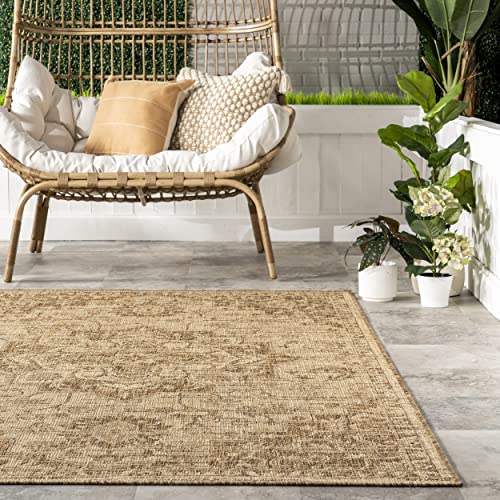 nuLOOM Becki Traditional Medallion Indoor/Outdoor Area Rug, 8' x 10', Beige