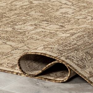 nuLOOM Becki Traditional Medallion Indoor/Outdoor Area Rug, 8' x 10', Beige