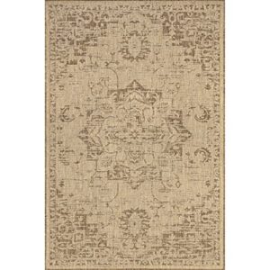 nuLOOM Becki Traditional Medallion Indoor/Outdoor Area Rug, 8' x 10', Beige