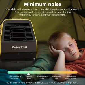 EnjoyCool Portable Air Conditioner,2380BTU Camping Air Conditioner, Dual Hose System AC Outdoor Air Conditioner,240W Low Power Consumption Portable AC for Camping Tent, RVs, Travel, Truck and Fishing