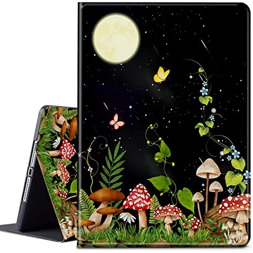 CGFGHHUY for Kindle Fire 7 Tablet Case 2019/2017 Release 9th/7th Generation 7 inch Lightweight Protective PU Leather Smart Stand Cover with Auto Wake Sleep - Mushrooms Butterfly Flower Moon