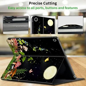 CGFGHHUY for Kindle Fire 7 Tablet Case 2019/2017 Release 9th/7th Generation 7 inch Lightweight Protective PU Leather Smart Stand Cover with Auto Wake Sleep - Mushrooms Butterfly Flower Moon