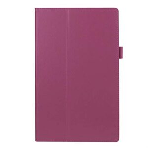 ZZOUGYY Tablet Cover for Amazon Kindle Fire HD10 5th Generation (2015 Release), Ultra Slim Folio Stand Lightweight Leather Case for Kindle Fire HD 10 5th Gen 10.1" (Li-Purple)