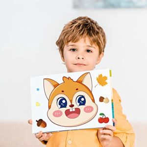 36 Sheets 9.8”x6.7" Make Your Own Animal Stickers for Kids Toddlers, Make a Face Stickers for Party Favors Supplies Crafts, Toys Stickers for Girl Boy Kid Birthday Gifts