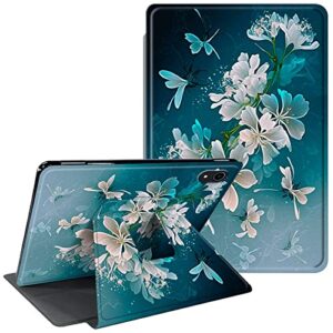 cgfghhuy for ipad mini 6 case for mini 6th generation case 360 degree rotating stand protective smart cover with auto wake sleep case cover for ipad mini 6th gen 8.3 inch 2021 - blue flower