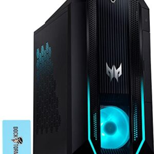 Acer Predator PO3-630 Gaming Desktop PC (Intel i7-11700 8-Core 2.50GHz, 16GB RAM, 256GB PCIe SSD + 2TB HDD (3.5), GeForce RTX 3070 8GB, WiFi 6, BT 5.1, Backlit KB, RJ-45, Win11Home) w/Dockztorm Dock