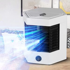 Portable Air Conditioners, 6.7'' Evaporative Air Cooler - Powerful, Quiet, Lightweight and Portable Space Cooler with Hydro 2 Gears For Bedroom, Office, Living Room & More