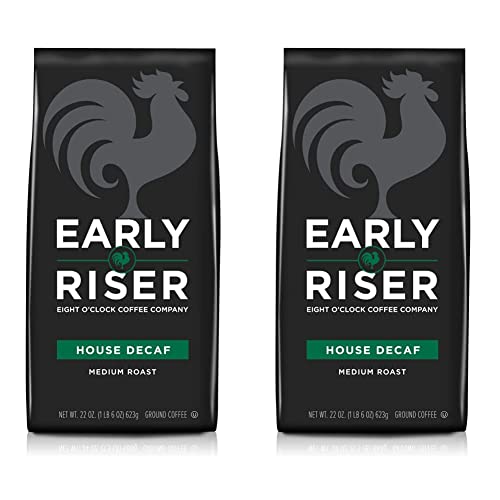 Early Riser House Decaf Ground Coffee, 22 Ounce (Pack of 2)