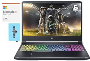 acer predator helios 300 gaming & entertainment laptop (intel i9-11900h 8-core, 64gb ram, 1tb sata ssd, geforce rtx 3060, 15.6" 144hz win 11 pro) with ms 365 personal, hub