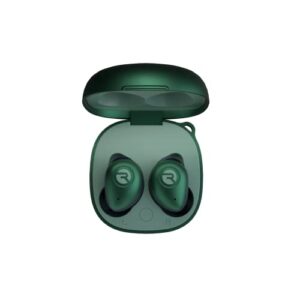 raycon fitness bluetooth true wireless earbuds with built in mic 56 hours of battery, ipx7 waterproof, active noise cancellation, awareness mode, and bluetooth 5.3 (green)