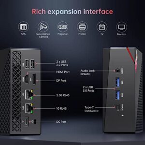 KAMRUI Mini PC with AMD Ryzen 5 5500U 6C/12T Processor Up to 4.0Ghz, 16GB DDR4 512GB SSD Windows 11 Pro Small Form Factor Desktop Computer Support 4K UHD, WiFi/BT, Home Server, Office, Business