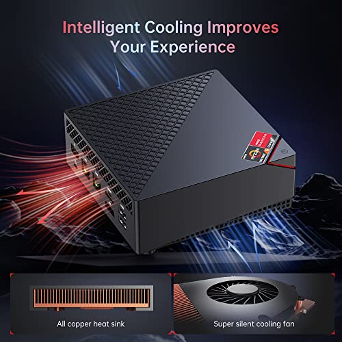 KAMRUI Mini PC with AMD Ryzen 5 5500U 6C/12T Processor Up to 4.0Ghz, 16GB DDR4 512GB SSD Windows 11 Pro Small Form Factor Desktop Computer Support 4K UHD, WiFi/BT, Home Server, Office, Business