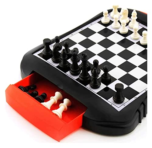 SCUUBE Chess Game Set Chess Set Chess Board Set Chess Board Game Magnetic Chess，Portable Drawer Type Chess Board with Pieces Storage Chess Board Chess Board Game