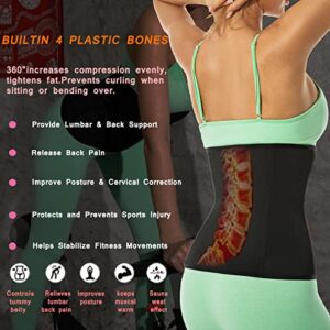 BESTSOTIM waist trainers for women belly fat, sweet wraps shapewear, Long Torso Sauna exercise belts, Plus Size Best Workout Belt for Weight Loss trimmer