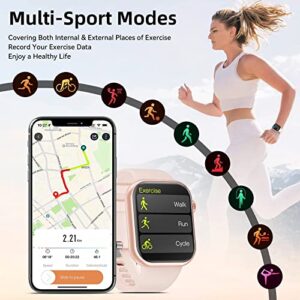 Smart Watch (Answer/Make Calls), 2023 Newest 1.83 Inch Fitness Tracker, Heart Rate/Sleep Monitor/Pedometer/Calories, Multiple Sports Modes, Waterproof Women's Men's Fitness Watch for Android iOS