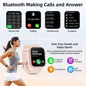 Smart Watch (Answer/Make Calls), 2023 Newest 1.83 Inch Fitness Tracker, Heart Rate/Sleep Monitor/Pedometer/Calories, Multiple Sports Modes, Waterproof Women's Men's Fitness Watch for Android iOS