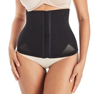 maidenform ultra sculpts smoothing waist trainer, firm control shapewear for women, black, medium