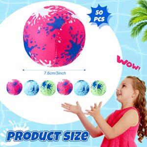 Honoson 50 Pieces Water Absorbent Ball Pool Toys Pool Balls Water Balls for Summer Outdoor Beach Pool Party Favors