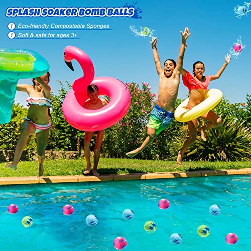 Honoson 50 Pieces Water Absorbent Ball Pool Toys Pool Balls Water Balls for Summer Outdoor Beach Pool Party Favors