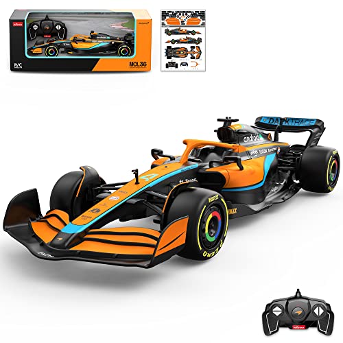 Voltz Toys Authentic 1:18 Scale Licensed McLaren F1 MCL36 Remote Control Car Model - Super Racing Collection for Kids and Adults - 2.4GHz RC Car for Gift