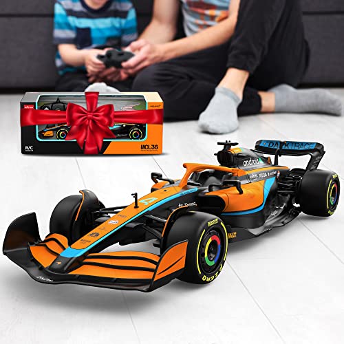 Voltz Toys Authentic 1:18 Scale Licensed McLaren F1 MCL36 Remote Control Car Model - Super Racing Collection for Kids and Adults - 2.4GHz RC Car for Gift