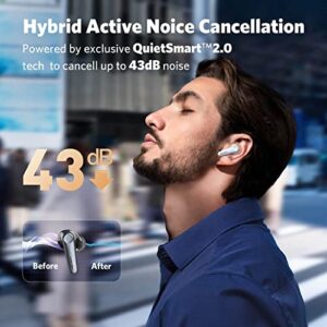 EarFun Air Pro 3 Noise Cancelling Wireless Earbuds, Qualcomm® aptX™ Adaptive Sound, 6 Mics CVC 8.0 ENC, Bluetooth 5.3 Earbuds, Multipoint Connection, 45H Playtime, App Customize EQ, Oat White