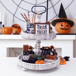 Halloween Decor - Halloween Decorations - Tiered Tray Decor Wooden Block Sign for Bathroom Home Kitchen Table Decor