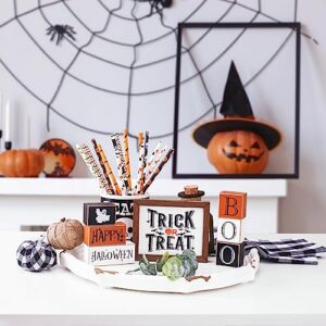 Halloween Decor - Halloween Decorations - Tiered Tray Decor Wooden Block Sign for Bathroom Home Kitchen Table Decor