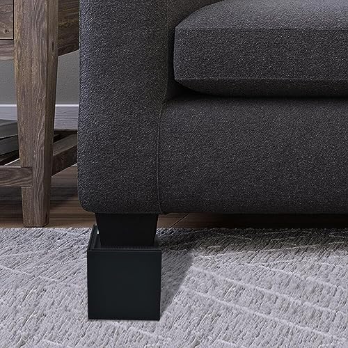 BLISSRIANT Bed Furniture Risers 3 Inch-Heavy Duty Square Bed Raising Blocks for Beds, Desks, Sofas, Tables and Couches Lift, Support up to 2200Lbs, Set of 4