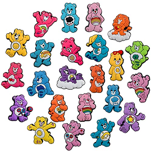 30 Pcs Croc Charms for Girls Cute Care Bears Croc Charms,Jibb for Shoe Croc Charms for Girls Kids Toddler,Bubble Slide Charms Bag Accessories Decoration Pins Bracelet Birthday Festival Party Gifts