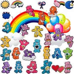 30 Pcs Croc Charms for Girls Cute Care Bears Croc Charms,Jibb for Shoe Croc Charms for Girls Kids Toddler,Bubble Slide Charms Bag Accessories Decoration Pins Bracelet Birthday Festival Party Gifts