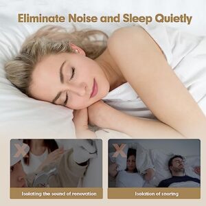 Sleep Earbuds for Side Sleepers Invisible Earbuds Wireless Bluetooth 5.2 Quiet-Comfort Noise Cancelling Earbuds for Sleep Smallest Soft Tiny Ear Buds for Sleeping Bluetooth Hidden Headphones for Work