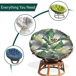 Iceberg Elf Outdoor Papasan Cushion Cover Only,(for 47in-55in Papasan Cushion Cover Waterproof) Zipper Design for Easy Closure and Removal, Silky Smooth Fabric