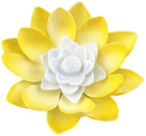 javaju 4pcs wedding decor floating pond lights flower floating lights fleur de lis decor lilly pads flower pool light chinese wedding decoration floating flowers for pool buddha lamp lily