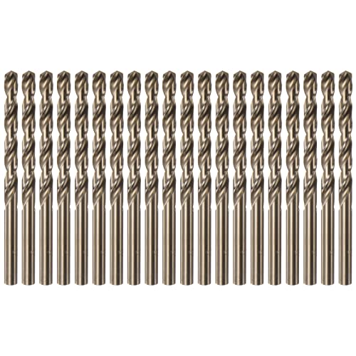 uxcell 20pcs Cobalt Drill Bit 6.3mm Drilling Dia M35 Twist Drills Hex Shank Bits for Steel, Aluminum, Copper, Soft Alloy Steel, Wood, Plastic