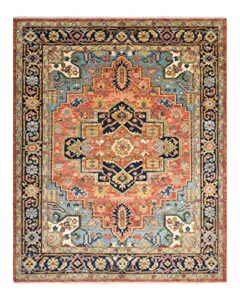 handmade serapi traditional rust area rug 8 x 10