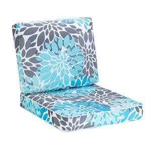 jmgbird outdoor chair cushion tufted pillow, deep seat chair cushion set 22"x22" outdoor cushions for patio furniture