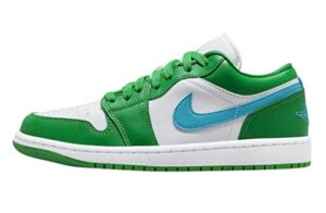 jordan air 1 low women lucky green/white/aquatone dc0774 304 - size 8w