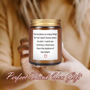 Thank You Gifts for Women,Men Appreciation Gifts Thankful Lavender Scented Candle for Mom, Dad, Best Friend, Teacher, Birthday Gifts,5.5oz Soy Wax