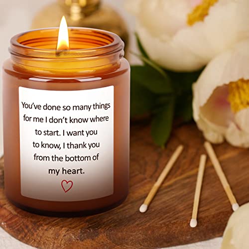 Thank You Gifts for Women,Men Appreciation Gifts Thankful Lavender Scented Candle for Mom, Dad, Best Friend, Teacher, Birthday Gifts,5.5oz Soy Wax