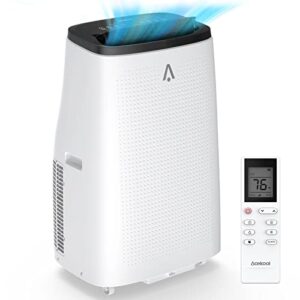 garvee 14000 btu portable air conditioner, built-in 3 in 1 ac unit dehumidifier & fan modes, room cooling up to 750 sq. ft, energy efficient, 24hrs timer, window installation kit, white