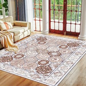 choshome washable rug 8x10 for living room farmhouse vintage boho persian area rug for bedroom dinning room office non-shedding indoor rug home decor